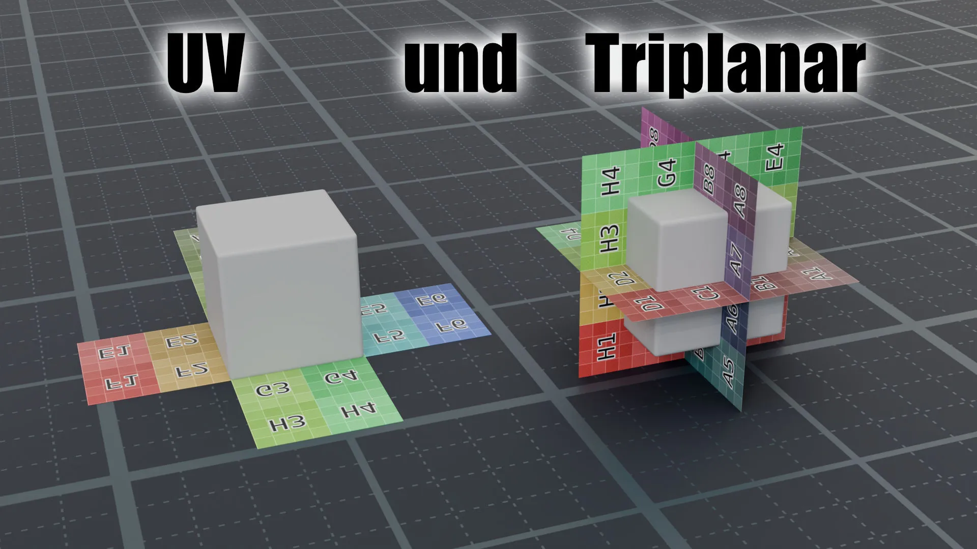 UV versus Tri-Planar Projection - Geblendert